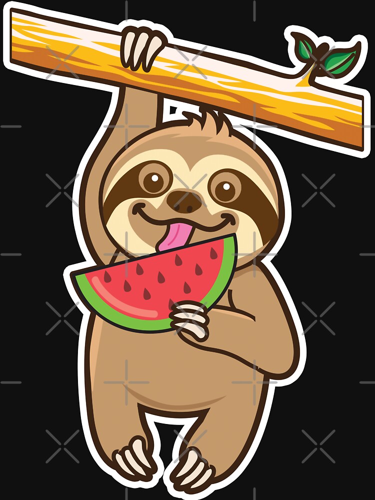 "Cute Sloth Melon!" T-shirt for Sale by plushism | Redbubble | sloth t-shirts - sloths t-shirts ...
