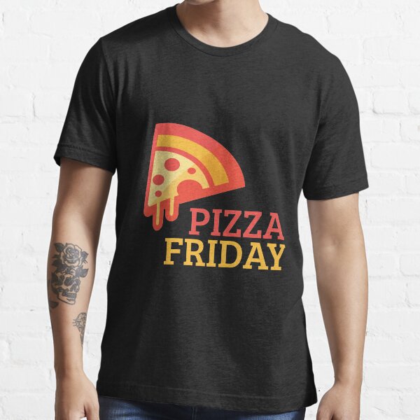 "Funny Pizza Friday Retro Dripping Pizza Party on Fridays" T-shirt for ...