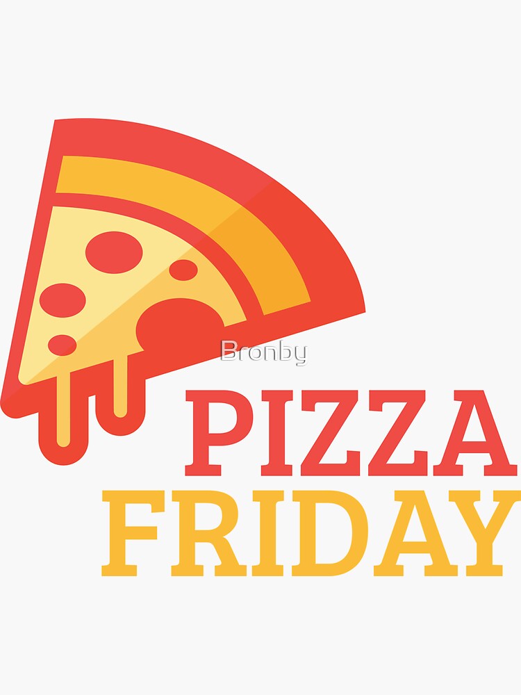 "Funny Pizza Friday Retro Dripping Pizza Party on Fridays" Sticker by ...