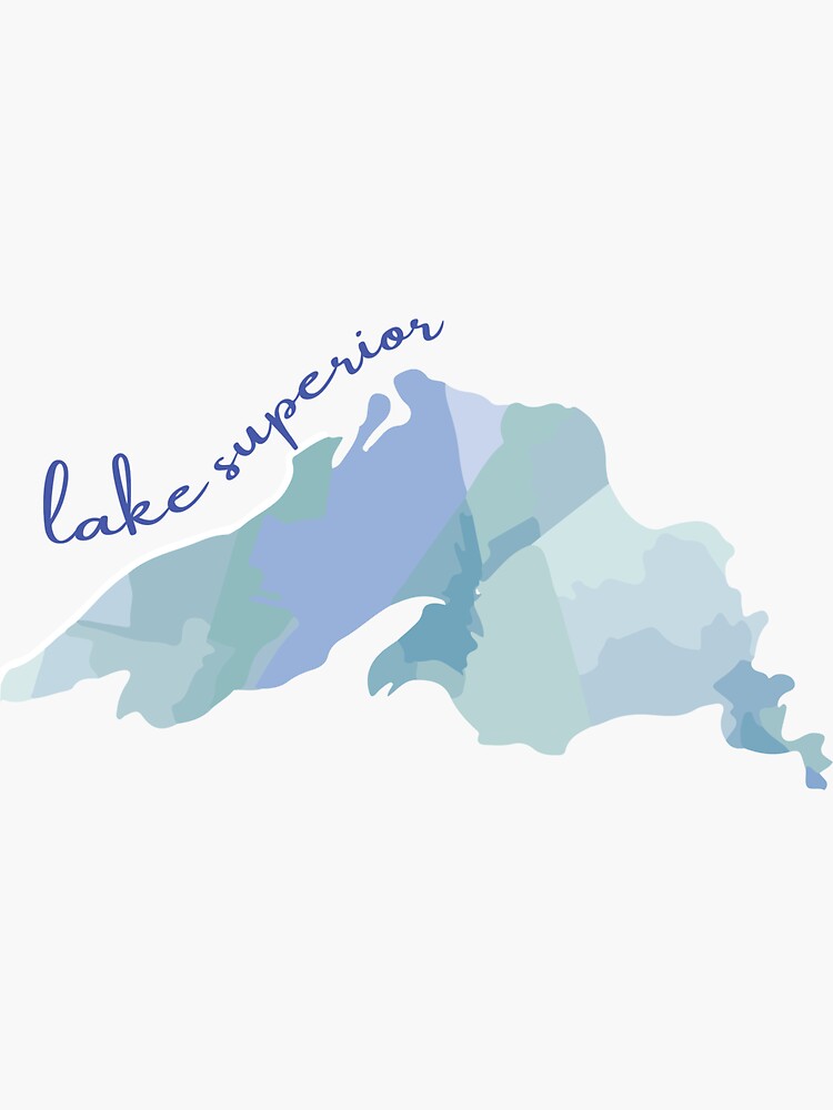 "Watercolor Lake Superior" Sticker for Sale by marycrousseau | Redbubble