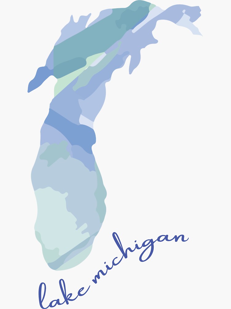 "Watercolor Lake Michigan" Sticker for Sale by marycrousseau | Redbubble