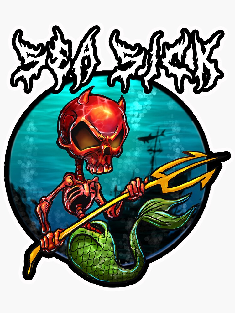 "SEA SICK" Sticker for Sale by biomek | Redbubble