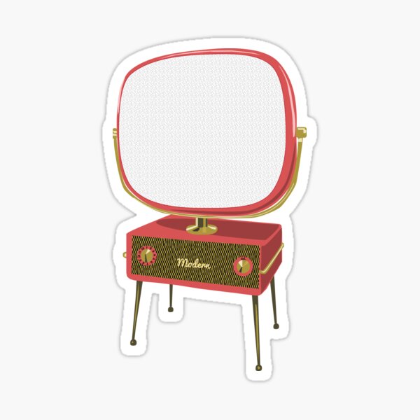 "Retro Pink Television" Sticker for Sale by jenbucheli | Redbubble