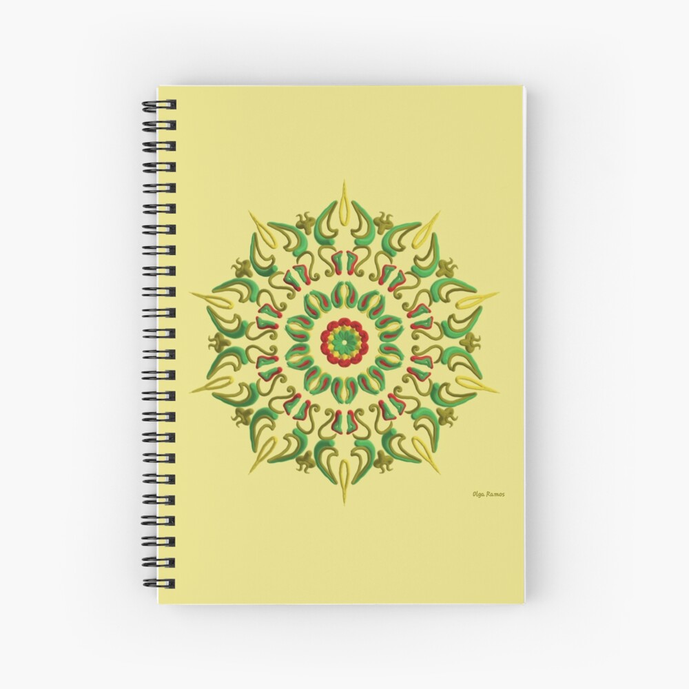 "Mandala Reggae" Spiral Notebook for Sale by olgaramos | Redbubble