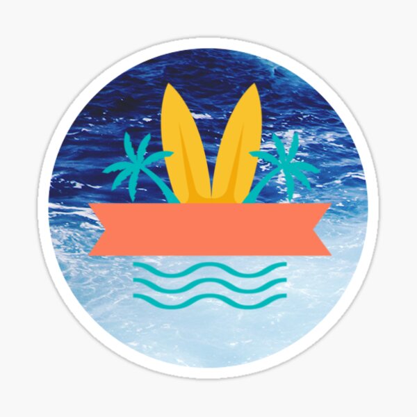 "Surfing Beach Life Preppy Sticker " Sticker for Sale by WUOdesigns ...