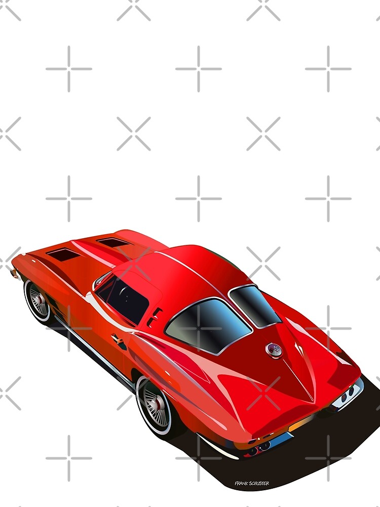 "1963 Chevrolet Corvette Split Window Fastback Red" Photographic Print ...