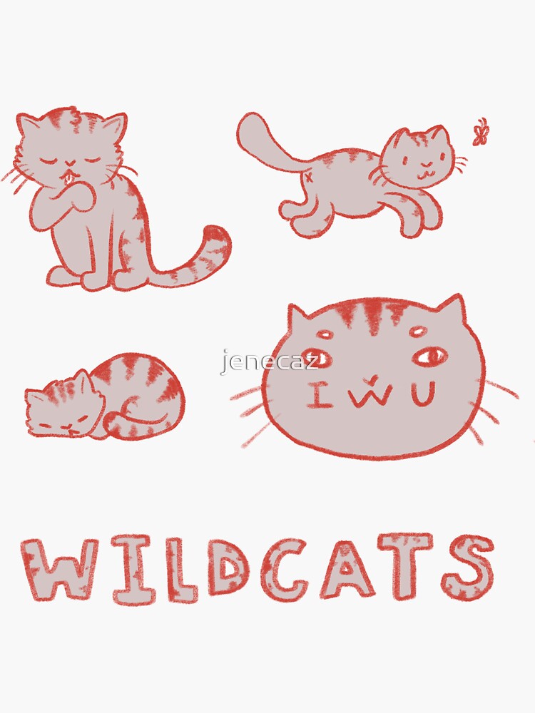"IWU Wildcats" Sticker by jenecaz | Redbubble