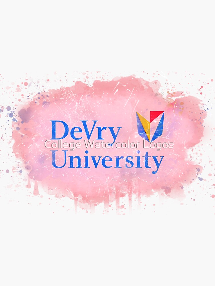 "DeVry University-Phoenix Rustic Watercolor Logo" Sticker for Sale by ...