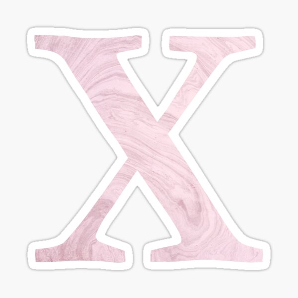 "X - Pink Marble Letter" Sticker by leenums | Redbubble