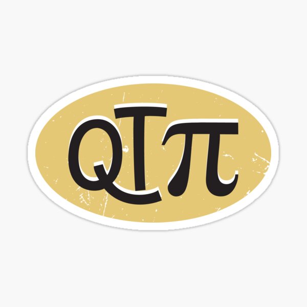 "QT Pi Math Joke" Sticker for Sale by oberdoofus | Redbubble