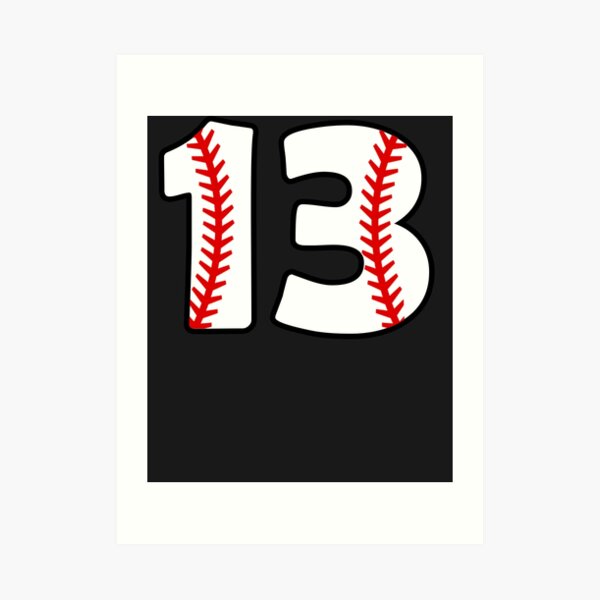 Lámina artística «Número 13 Béisbol # 13» de melsens | Redbubble