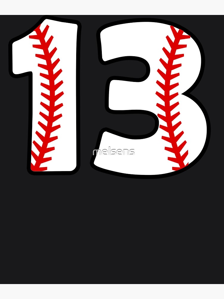 Lámina artística «Número 13 Béisbol # 13» de melsens | Redbubble