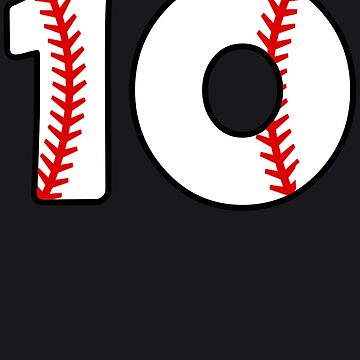 "Number 10 Baseball #10" Sticker for Sale by melsens | Redbubble