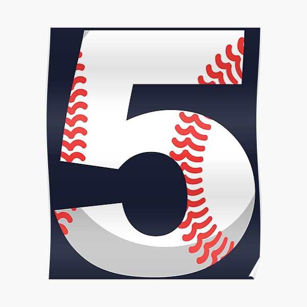 "Number 5 Baseball #5" Poster by melsens | Redbubble