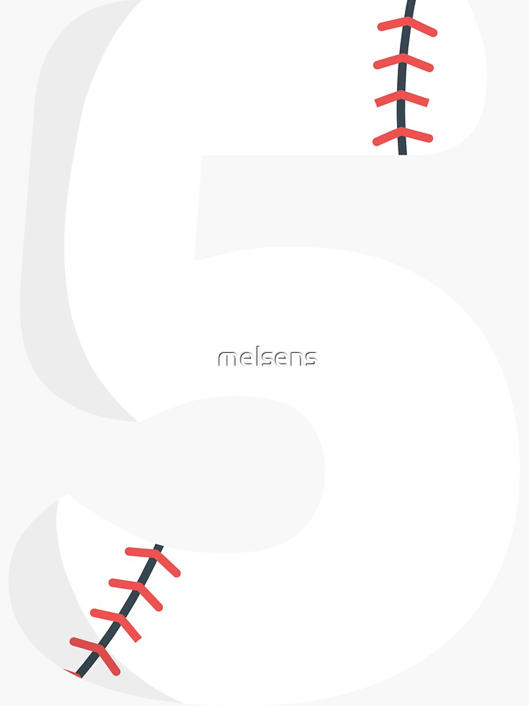 "Number 5 Baseball #5" Sticker for Sale by melsens | Redbubble