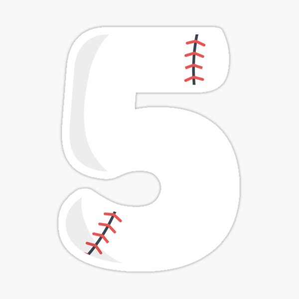 "Number 5 Baseball #5" Sticker for Sale by melsens | Redbubble