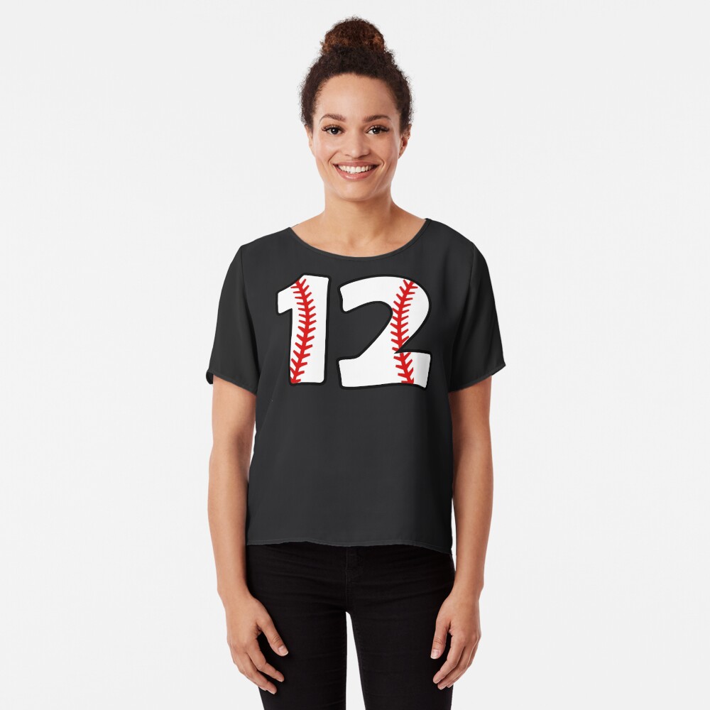 "Number 12 Baseball #12" Sticker for Sale by melsens | Redbubble