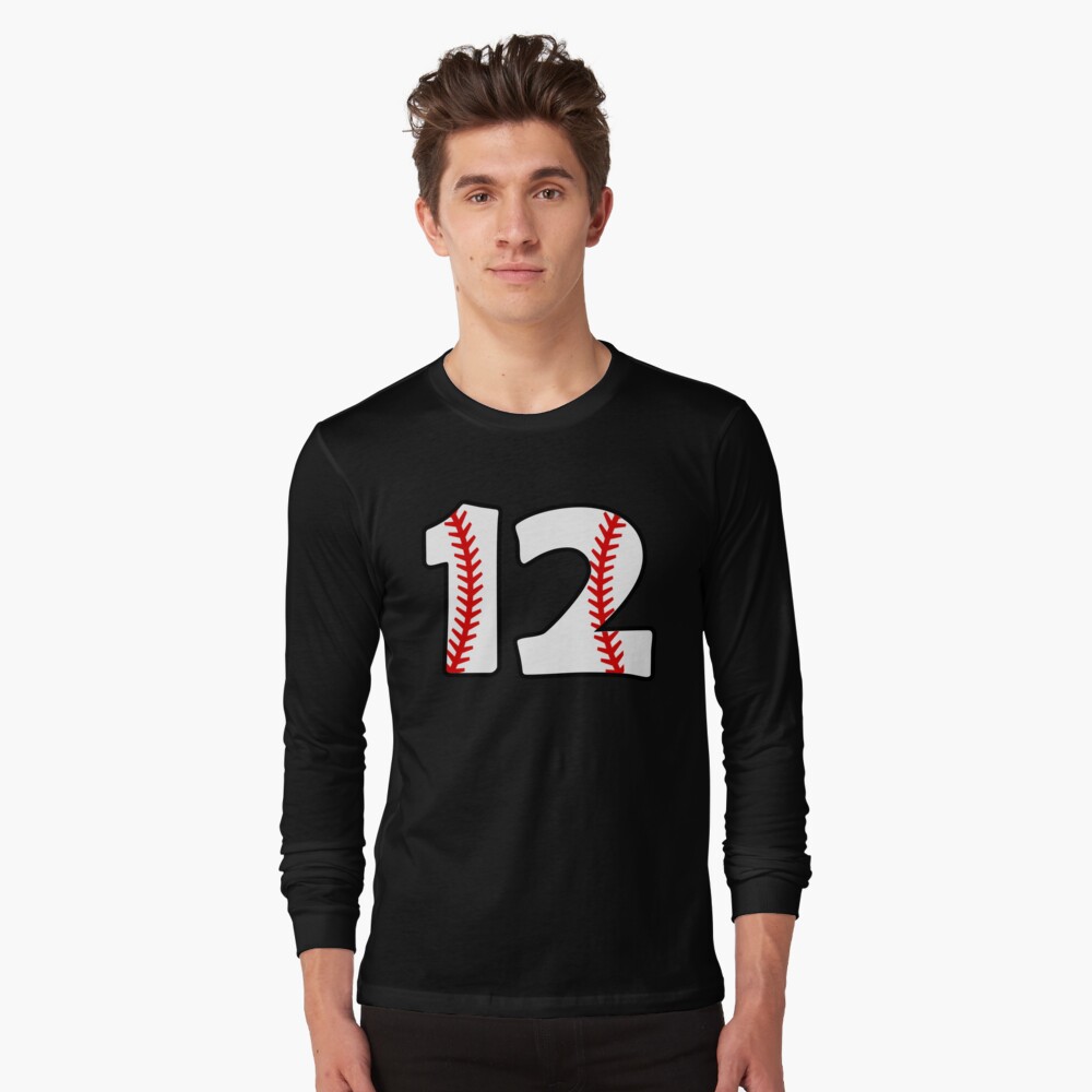 "Number 12 Baseball #12" Sticker for Sale by melsens | Redbubble