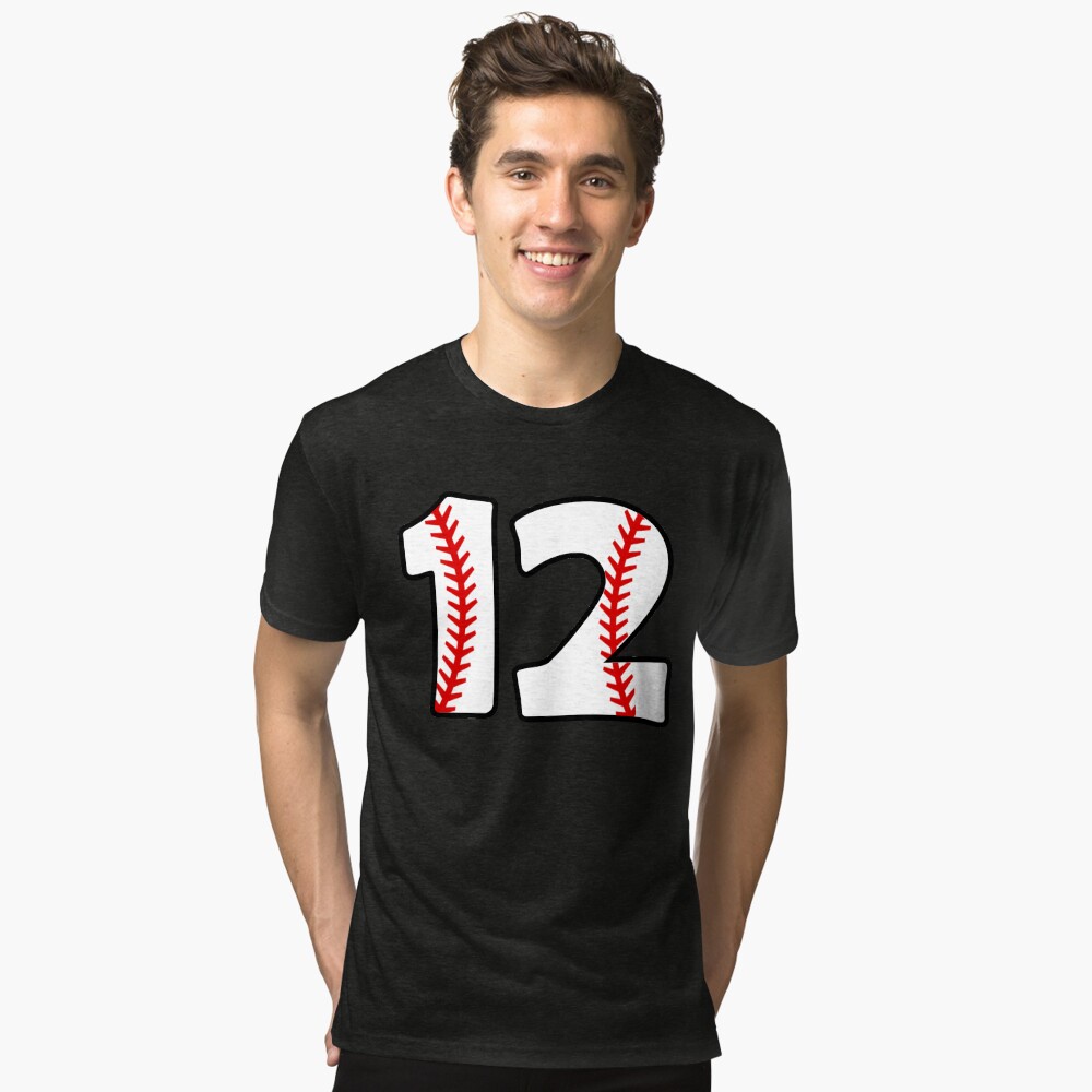 "Number 12 Baseball #12" Sticker for Sale by melsens | Redbubble