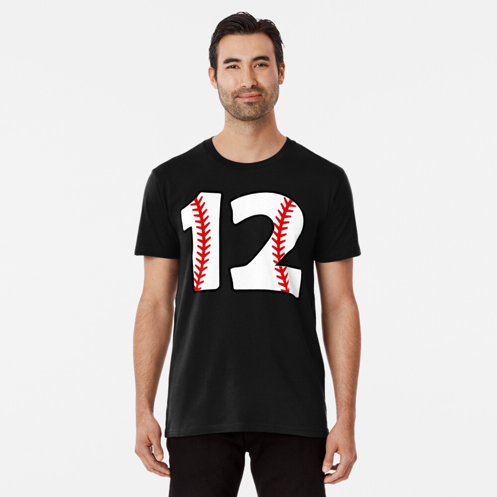 "Number 12 Baseball #12" Sticker for Sale by melsens | Redbubble