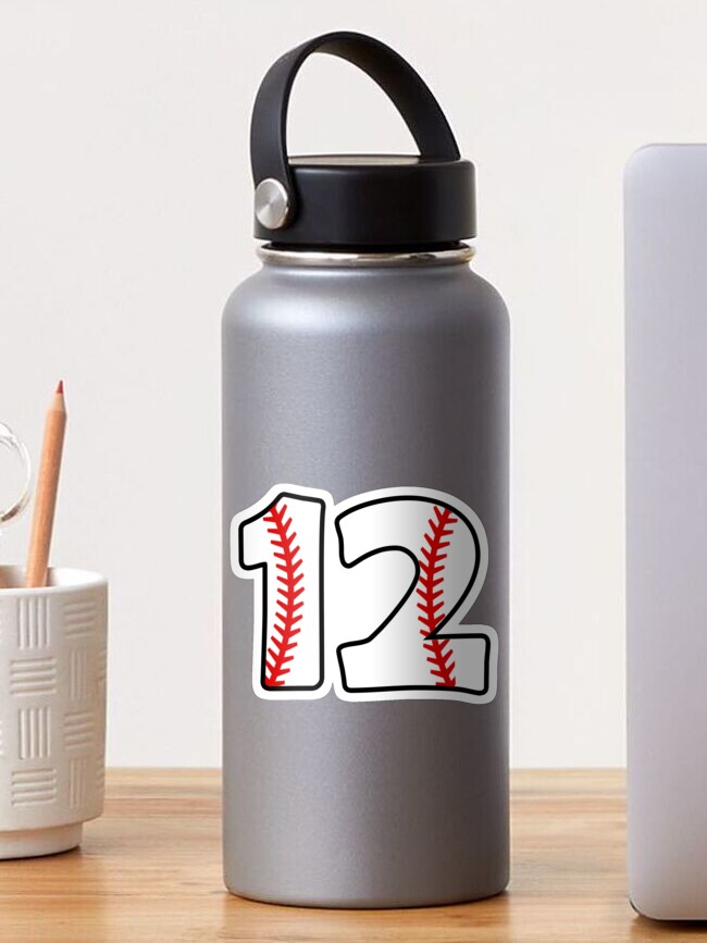 "Number 12 Baseball #12" Sticker for Sale by melsens | Redbubble