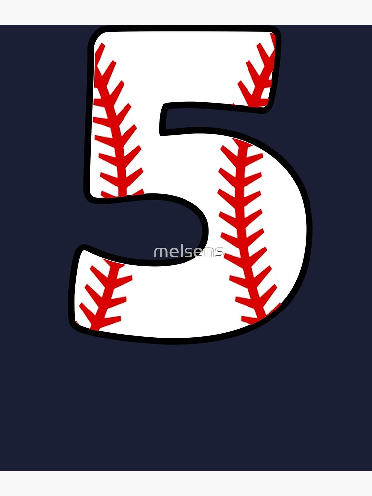 "Number 5 Baseball #5" Poster by melsens | Redbubble