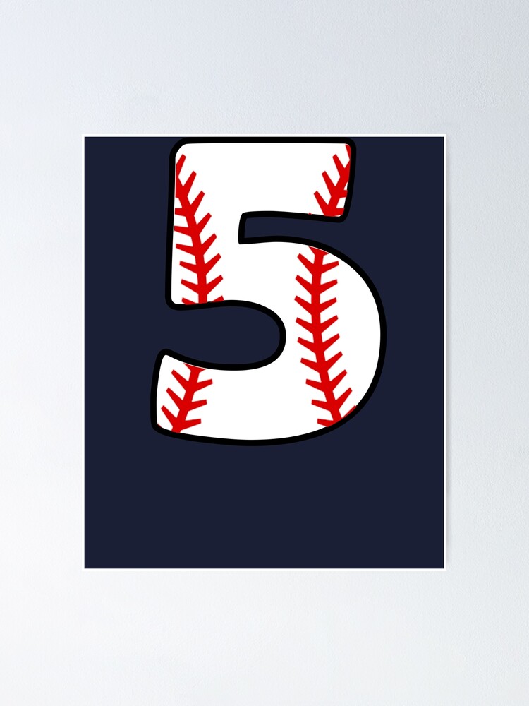 "Number 5 Baseball #5" Poster by melsens | Redbubble