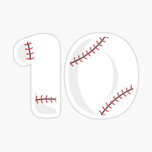Pegatina «Número 10 Béisbol # 10» de melsens | Redbubble