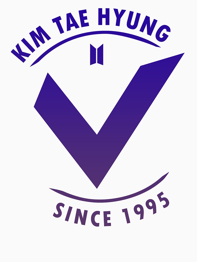 "BTS V badge on light background" T-shirt by shopnojams | Redbubble