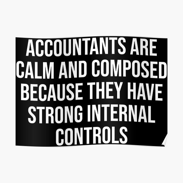 "Funny Accountants Internal Controls Pun T-shirt" Poster for Sale by ...