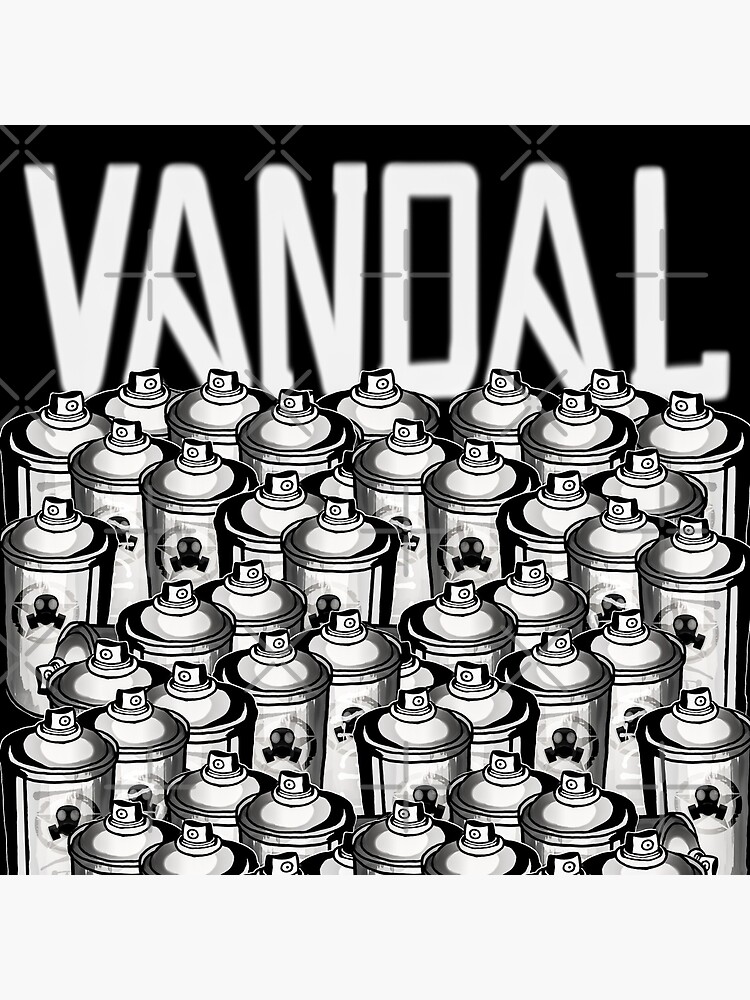 "VANDAL and SPRAY CANS pattern" Throw Pillow for Sale by vic4U | Redbubble