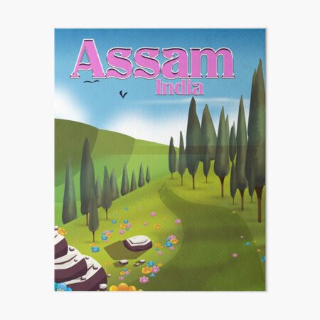 "Assam India Tea travel poster." Art Board Print by vectorwebstore ...