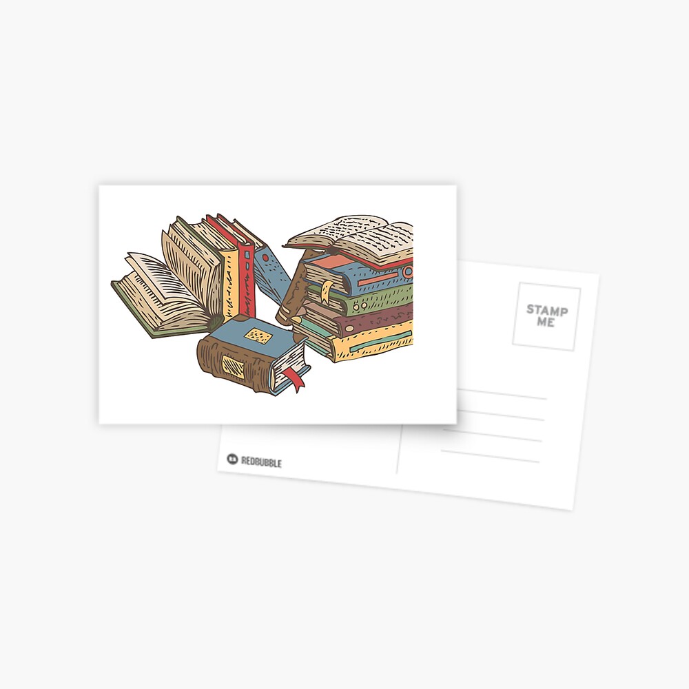 "Books" Postcard for Sale by deepfuze | Redbubble