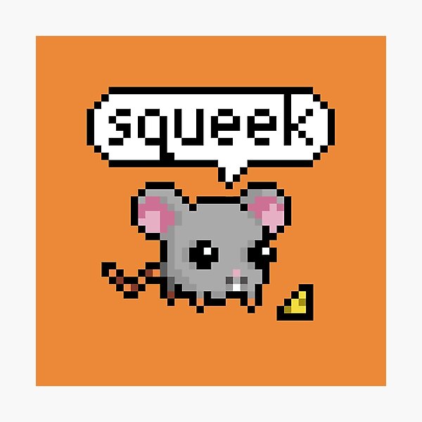 "Cute Mouse Pixel Art" Photographic Print by pixelkraft | Redbubble