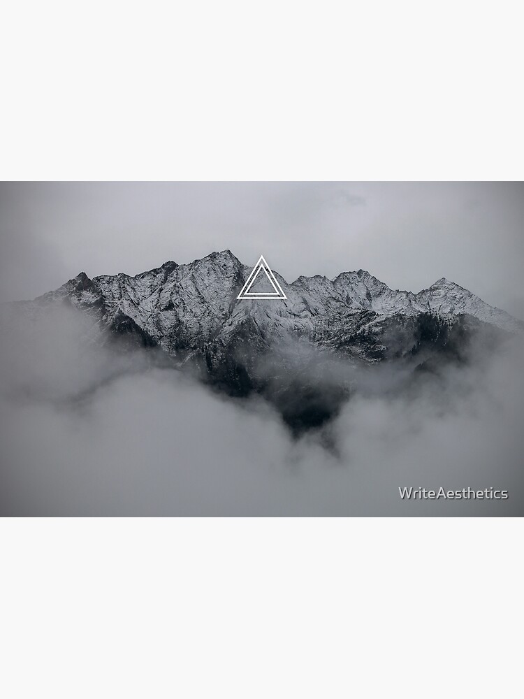 "Aesthetic Art - Snowy Mountain Clouds" Poster for Sale by ...