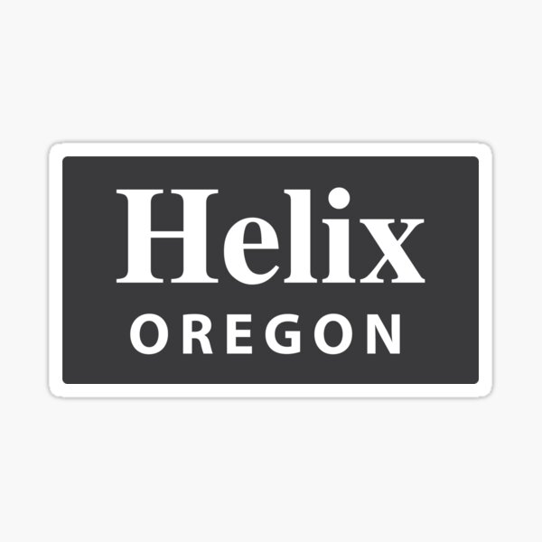 "Helix, Oregon" Sticker by EveryCityxD1 | Redbubble