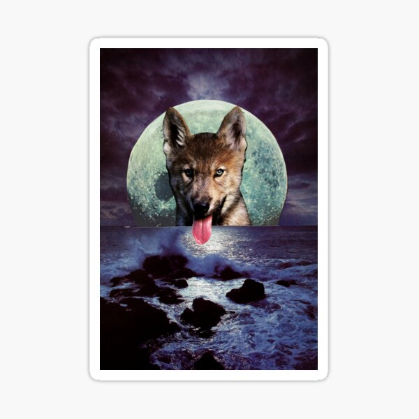 "Wolf Moon" Sticker for Sale by KiriMacauley | Redbubble