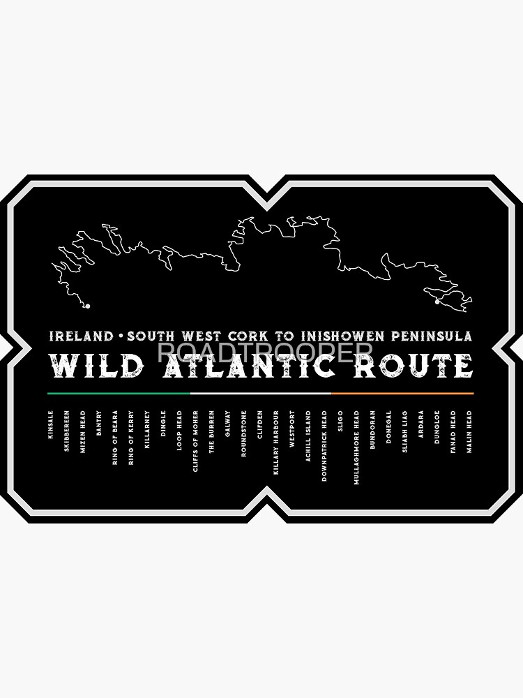 "Ireland - Wild Atlantic Route 2018 Design" Sticker for Sale by ...