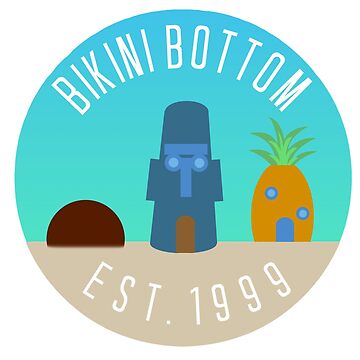 "Bikini Bottom" Sticker for Sale by gwendolynbishop | Redbubble