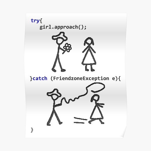 "Try Catch Meme" Poster by HaruhiJenkins | Redbubble