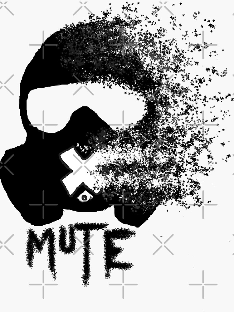 "Mute" Sticker for Sale by i1aaci5aac | Redbubble