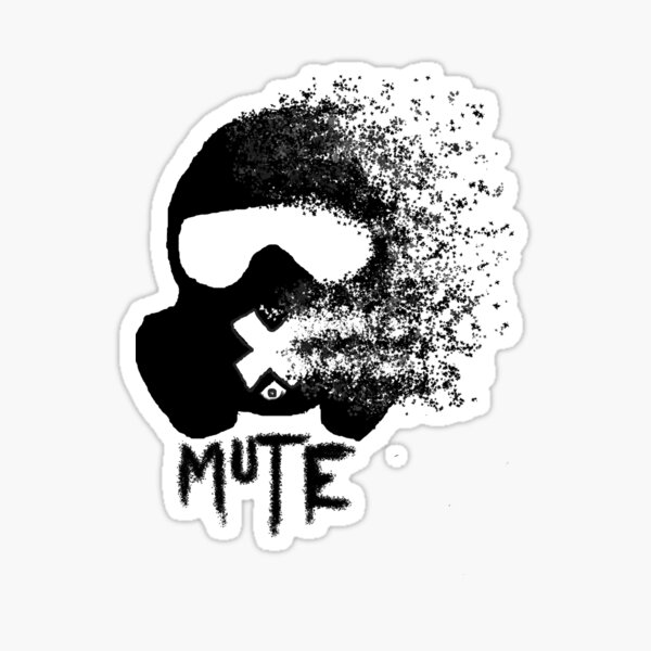 "Mute" Sticker for Sale by i1aaci5aac | Redbubble
