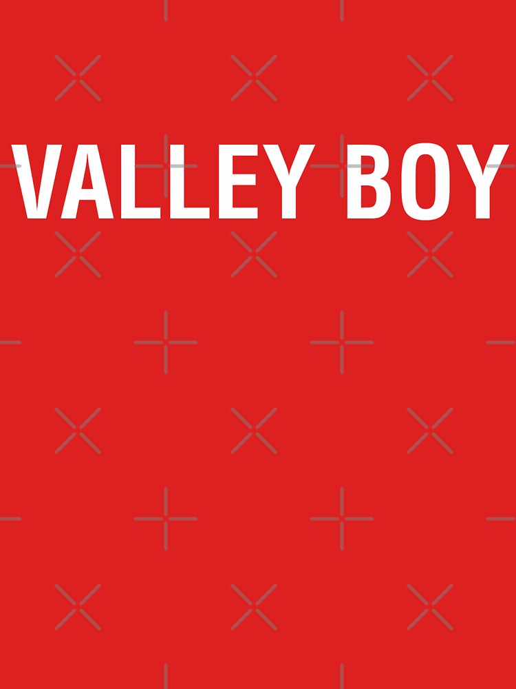 "VALLEY BOY WHITE" Essential T-Shirt for Sale by ROMANTICANOMALY ...