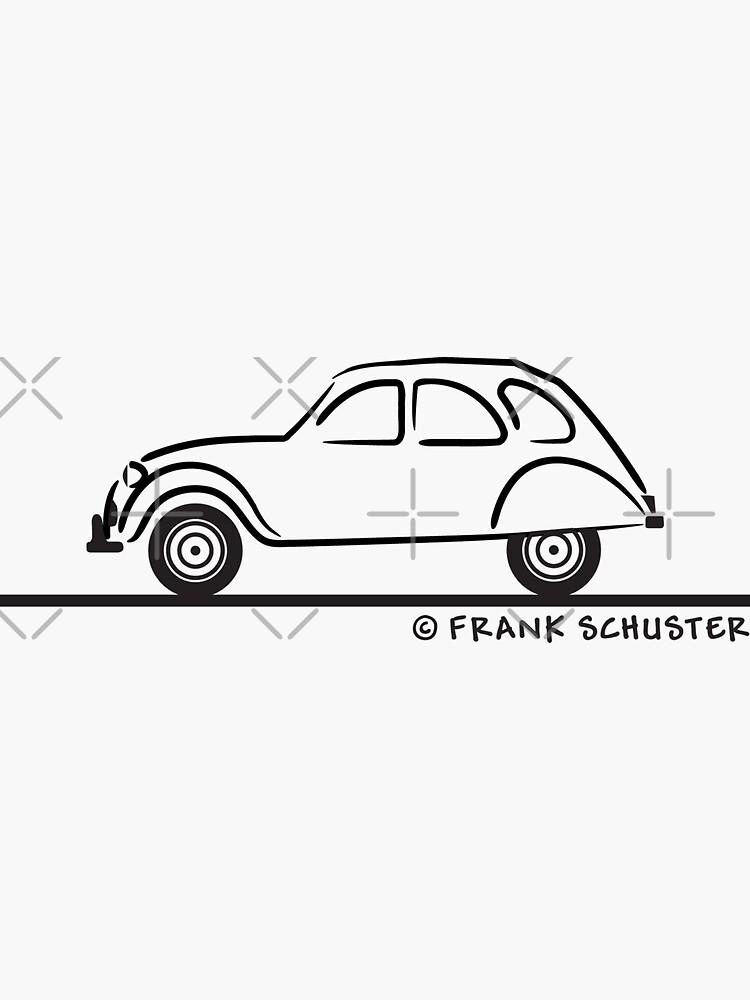 "Citroën 2CV" Sticker for Sale by azoid | Redbubble
