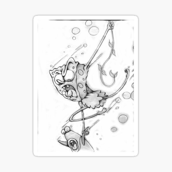 "tarzan spongebob" Sticker for Sale by Pwee | Redbubble