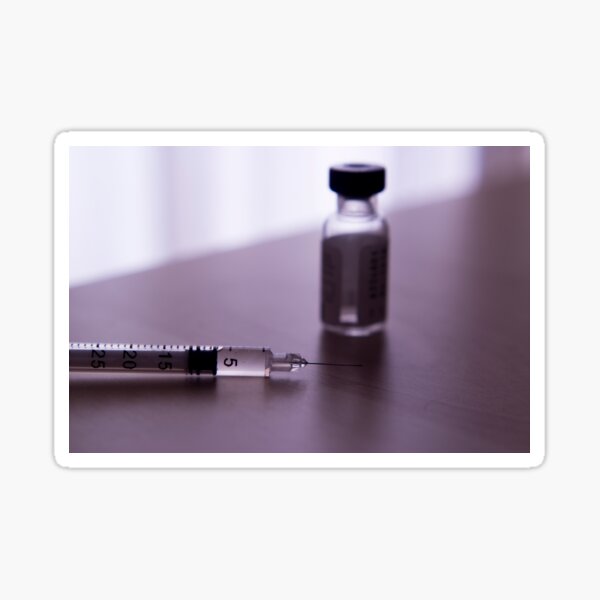 "Pet insulin injection syringe" Sticker for Sale by GemaIbarra | Redbubble