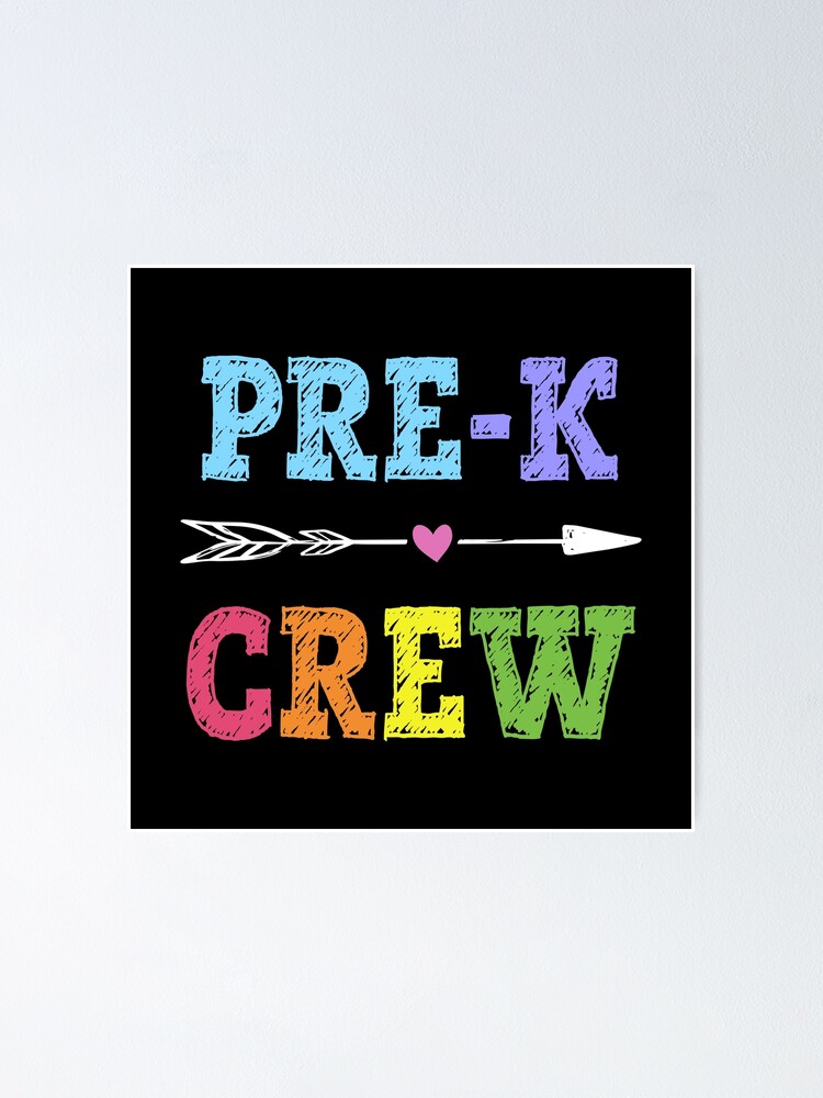 "pre k crew" Poster by rkhy | Redbubble