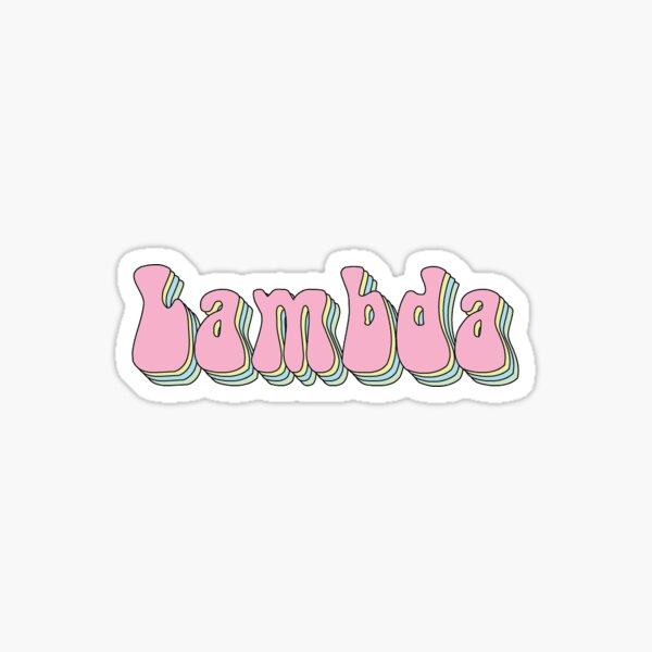 "Lambda - stacked" Sticker by greekexchange | Redbubble