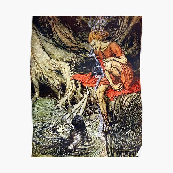 "The Rhinemaidens tell Loki that Alberich has stolen the Rhinegold ...