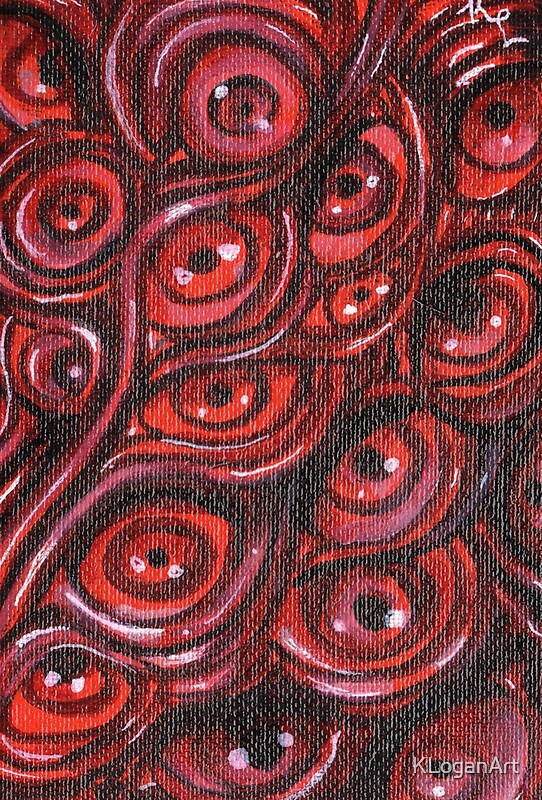 "Abstract Red Eyeball Design" by KLoganArt | Redbubble
